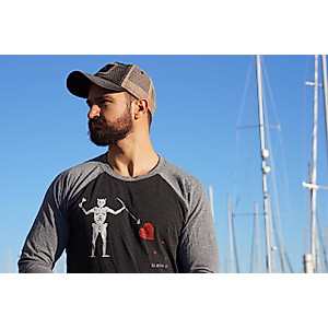 State Legacy Revival Blackbeard Pirate Flag Trucker Hat, Charcoal