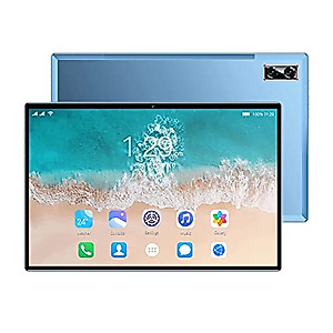 VINGVO HD Tablet, 100‑240V 5G WiFi 13Mp Camera Desktop Tablet for Gaming (Blue)