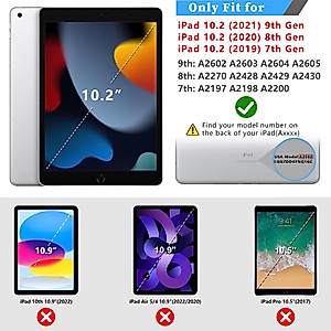 HOGENL for iPad 9th 8th 7th Generation Case for Kids Boys with Pencil Holder,for iPad 10.2 Case with Kickstand Shoulder Strap Heavy Duty Shockproof Protective Cover,Black+Gold