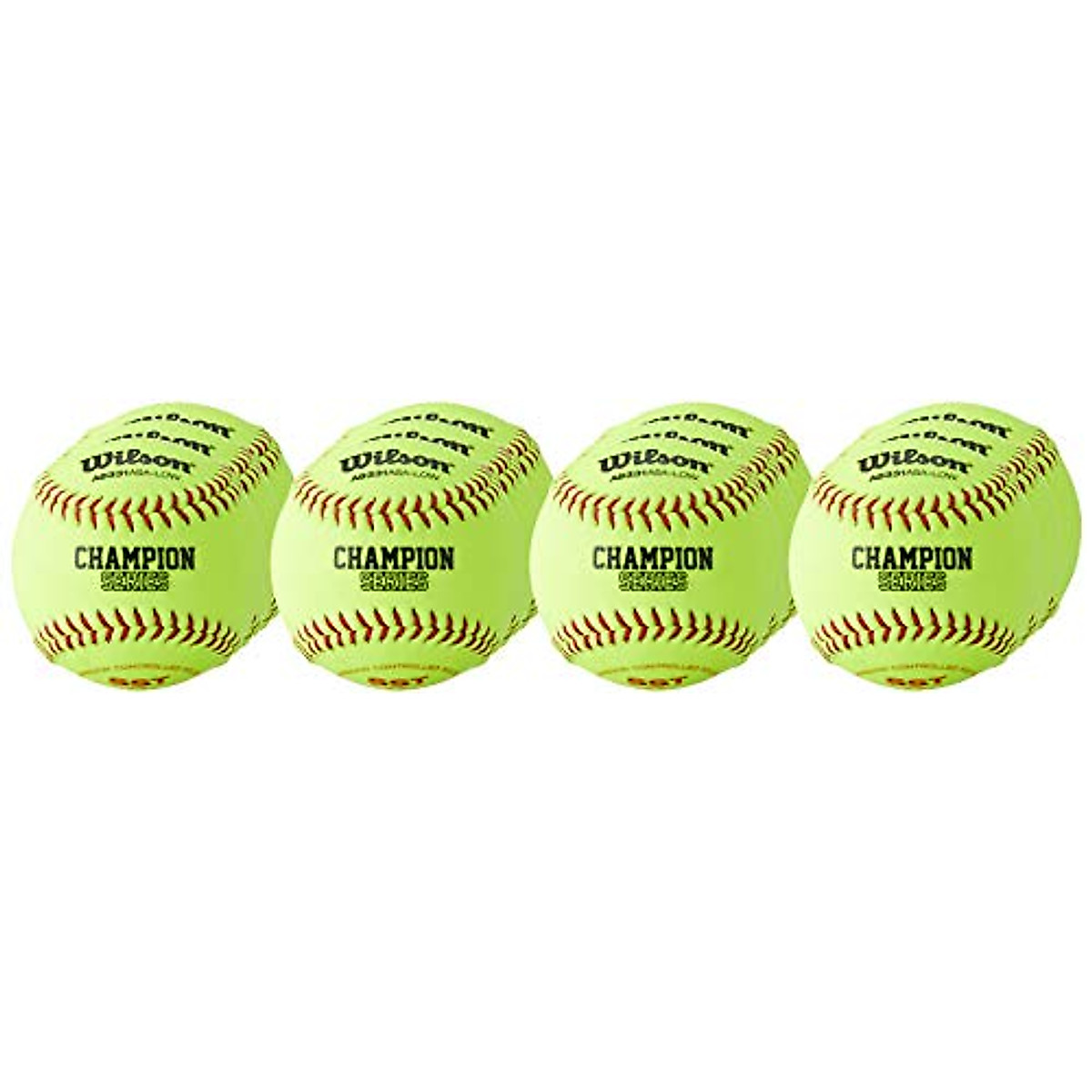WILSON A9331ASA Series Softball (12-Pack), 11-Inch, Optic Yellow