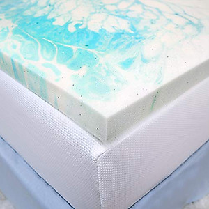 BioPEDIC 2" Gel Swirl Memory Foam True to Size Mattress Topper, California King