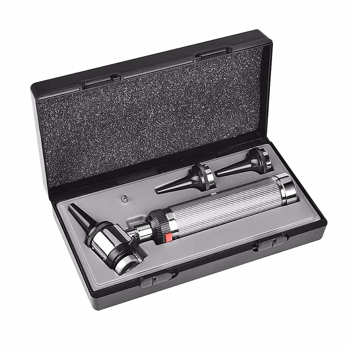 Otoscope Kit- Professional Diagnostic Ear Examination Otoscope Tool with 2 Halogen Lamps, 3 Different Size Ear Speculums for Children, Adults, Doctors, Veterinary, Even Pets