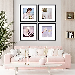 VNVNK 20x20 Frame Black, 20x20 Picture Frame without Mat Or 16x16 with Mat, Photo Frames for Wall Display Set of 1