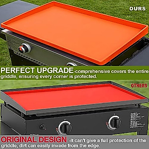 Upgraded Griddle Cover Mat for 28 Inch Blackstone Griddle, Full-edge Griddle Silicone Protective Mat, Heavy Duty Food Grade Silicone Grill Cover Protect Your Griddle from Insects, Debris and Rust