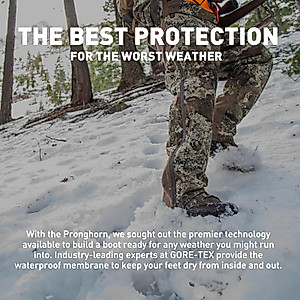 Danner Pronghorn 8” Hunting Boots for Men - Waterproof Gore-Tex and Full-Grain Leather, Cushion Midsole, Torsion Shank, and Vibram Traction Outsole, Brown - 11.5 D