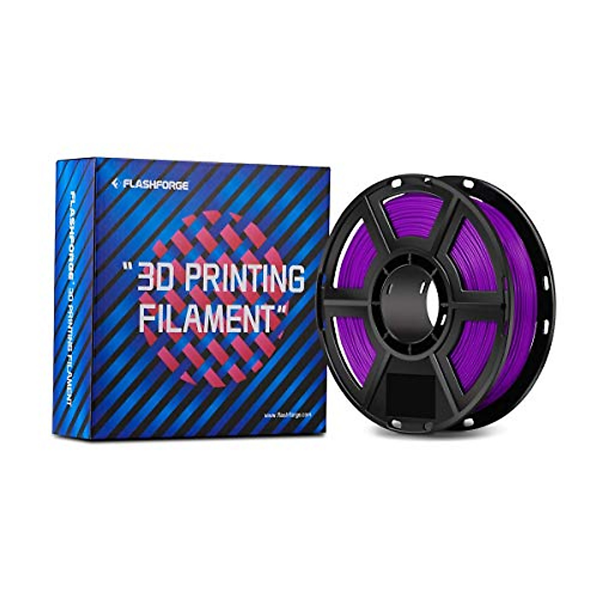 FLASHFORGE D-Series PLA 3D Printer Filament, 1.75mm (Purple), 0.5kg Spool (1.1lbs), Guaranteed Fresh, Dimensional Accuracy +/- 0.02mm, Tangle-Free, Fits Most FDM Printers [Risk-Free]