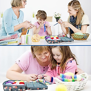 67 Pcs Crochet Hook Set with Case Globalstore Crochet Kit with Yarn, Ergonomic Crochet Kits Include 5 Roll Yarn, Knitting Needles and Other Supplies, Full Crochet Starter Kit for Beginners Adults