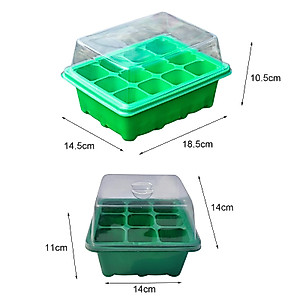 cdar Plant Starter Tray,Nursery Tray,Plant Starter Kit with Dome,Multi-compartments High Survival Rate Plant Flower Grow Box,Propagation Tray for Plant Growing Starting Purple S