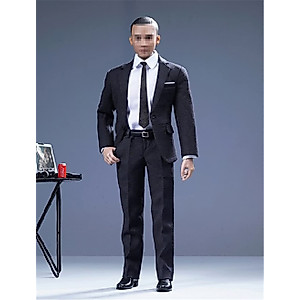 HiPlay 1/6 Scale Figure Doll Clothes, Shirt+Coat+Pants+Shoes Suit, Outfit Costume for 12 inch Male Action Figure Phicen/TBLeague CM085(Blue)