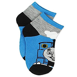 Thomas the Train & Friends Boys 6 pack Socks (Small (4-6), Thomas Grey/Multi)