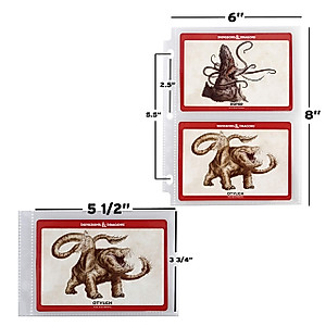 Forged Dice Co. 2 Pocket Pages Pack of 30-3.75" x 5.25" Pocket - 6" x 8" Page Size - Fits Mini Binder 3 Ring Binders Planners and Monster Card Binder - Holds Monster Cards 3.5x5 Index Cards Coupons