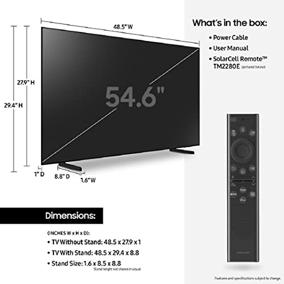 SAMSUNG 55-Inch Class QLED Q60B Series - 4K UHD Dual LED Quantum HDR Smart TV with Alexa Built-in (QN55Q60BAFXZA, 2022 Model) (Renewed)
