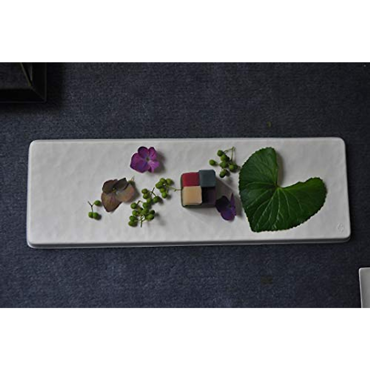 WASARA DM-014R Long Plate, White, 11.8 inches (30 cm), 6 Pieces