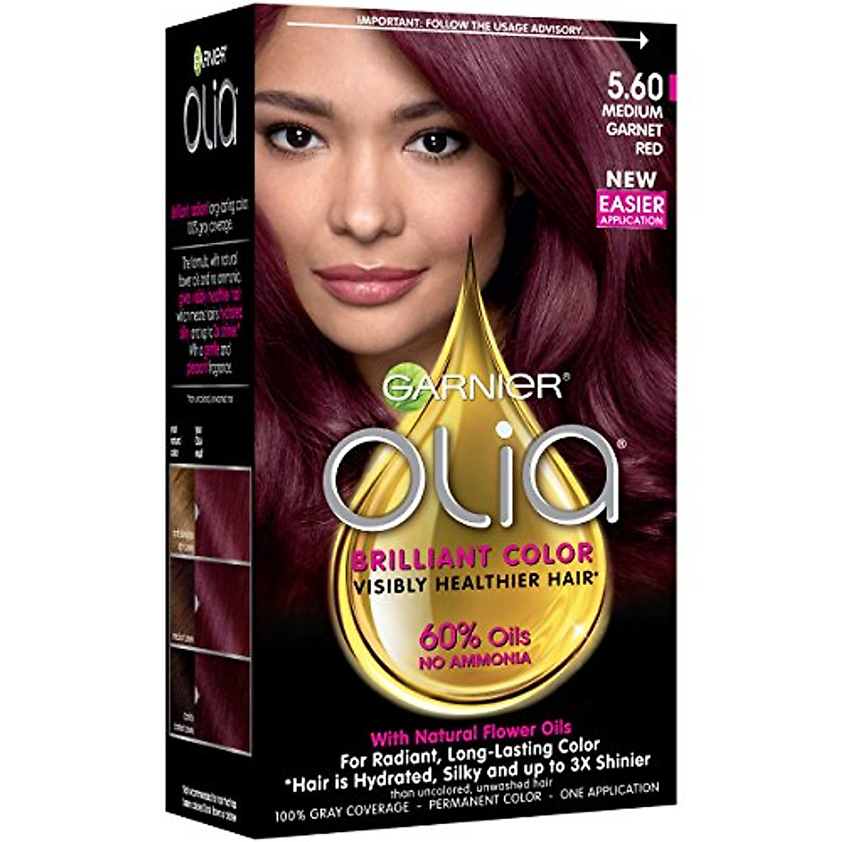Garnier Olia Ammonia Free Hair Color [5.60] Medium Garnet Red 1 ea