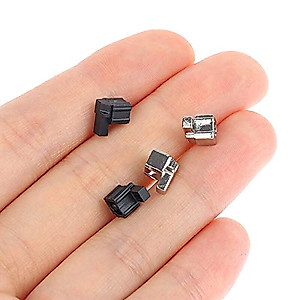 GGZone Left Right Slider Buckle Metal Lock Latch Bracket Replacement for Nintendo Switch Joy-Con Repair Tool Parts NS JoyCon Controller (Silver)