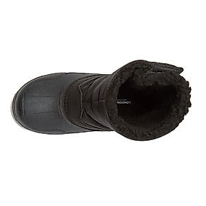 LONDON FOG Jett Waterproof Boys, Girls & Toddler Snow Boots for Kids - Insulated Warm Fleece Lined Girls & Boys Winter Boots - Black, 6 Toddler