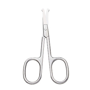 Motanar Eyebrow and Nose Hair Scissors, 3.7” Stainless Steel Professional Facial Nose Hair Trimmer Scissors for Women and Lace Wigs 2 Pieces