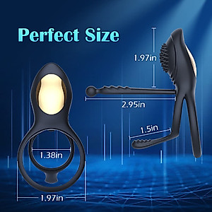 Vibrating Penis Ring for Couples Sex Toys Vibrator,Male Erection Enhancing and G Spot Clitoral Vibrator,Vibrating Cock Ring with 10 Vibration Modes,Couples Gifts Adult Sex Games Pleasure