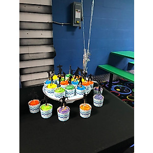 36 Pcs Glitter Black Video Game Cupcake Toppers Dance Cupcake toppers for Gaming Themed Birthday Cake Decoration Party Supplies