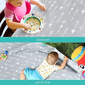 4 Pack Splat Mat for Under High Chair & Arts & Crafts & Eating Mess, Waterproof Baby Playtime Anti-Slip High Chair Mat for Floor or Table, Reusable & Portable Splash Mat for Under High Chair, 42” ×46”