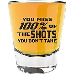 LitGifts Funny Motivational Shot Glass, Cute Shot Glasses for Women or Men, Shot Glasses Funny for Friends Coworker or Family, Cool Shot Glasses for Men or Women, 1.75 Ounce Novelty Shot Glass