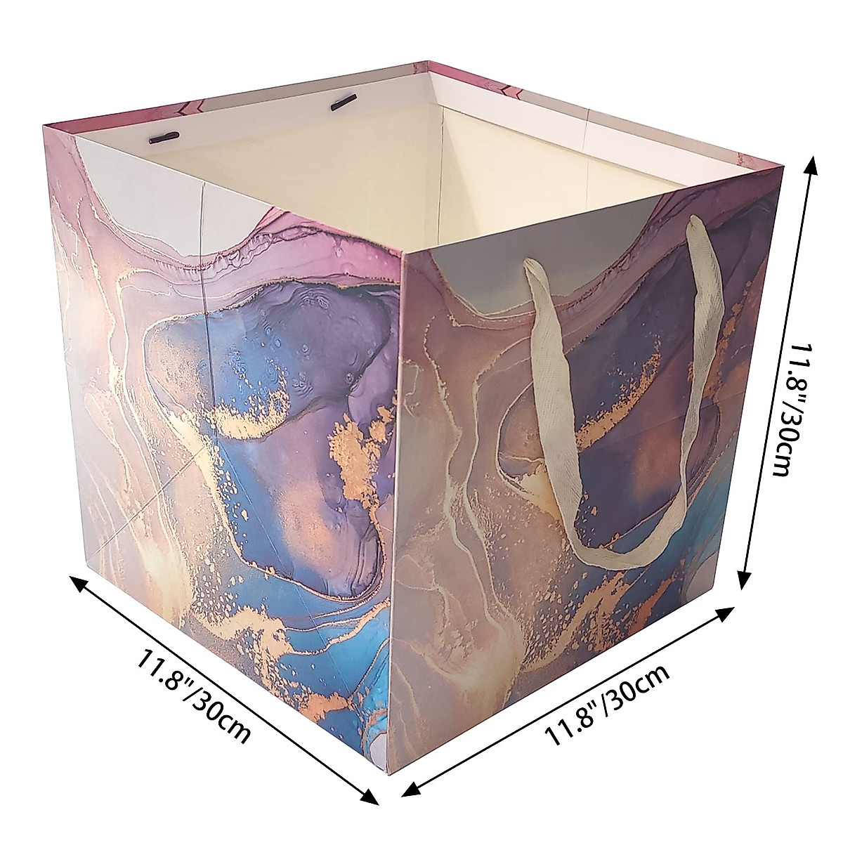 RUIFYRAY Extra Large Gift Bag, 11.8" Square Reusable Big Bag with Handle, for Wedding, Birthday, Presents, Father's Day, Thanksgiving, Christmas, New Year's, Holiday Gifts