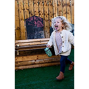 Tommee Tippee Superstar Insulated Sportee Toddler Water Bottle, (9oz, 12+ Months, 2 Count), Green and Warm Gray