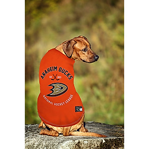 NHL Anaheim Ducks Tee Shirt for Dogs & Cats, Small. - Are You A Hockey Fan? Let Your Pet Be An NHL Fan Too!