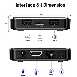 KRGEMS Android Smart TV Box,Streaming Media Player,4K HDR10+, H.265,2.4G/5G WiFi, can be Used to Play Games, Watch Movies, Share Music, Work Meetings,2G+16G