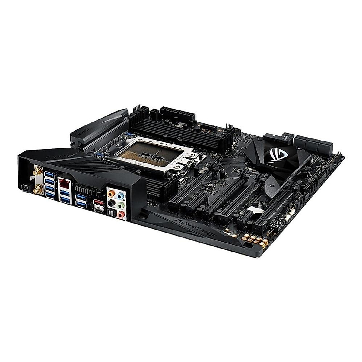 ASUS ROG STRIX X399-E GAMING AMD Ryzen Threadripper TR4 DDR4 M.2 U.2 X399 EATX HEDT Motherboard with onboard 802.11AC WiFi, USB 3.1 Gen2, and AURA Sync RGB Lighting