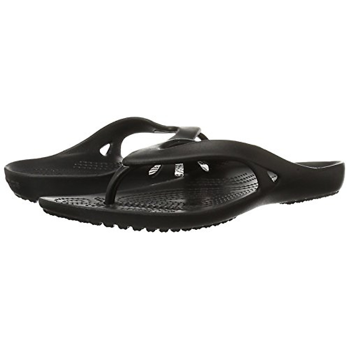 Crocs womens Kadee Ii Flip Flop, Black, 10 US
