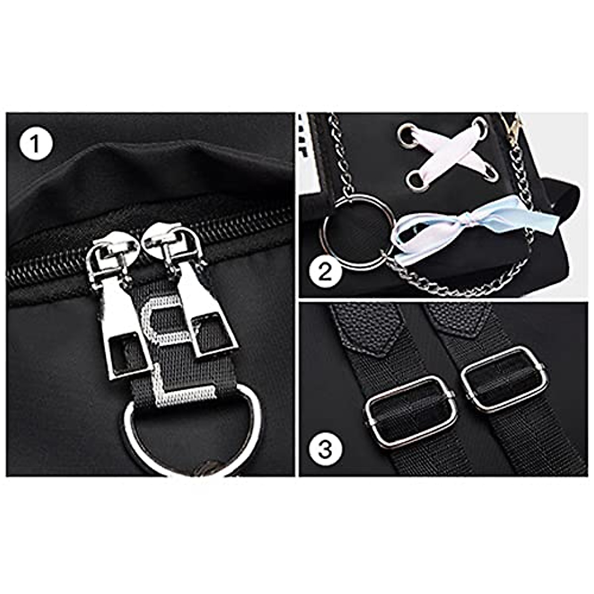 FENGJINRUHUA Mini Fashion Casual Ladies Bowknot Backpack Wallet Lightweight Travel School Shoulder Bag with Pompon (black)