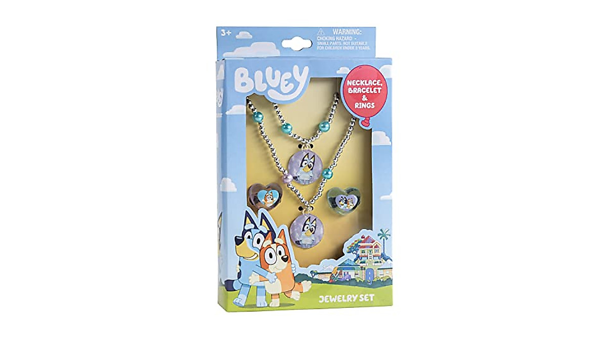 Bluey Girls Dress Up Jewelry Set - Rings, Bracelet & Necklace