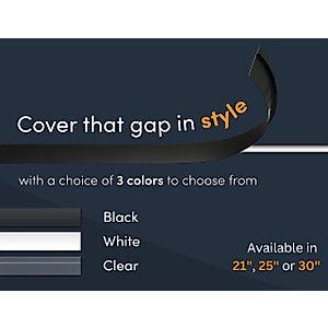 Linda’s Essentials Silicone Stove Gap Covers (2 Pack), Heat Resistant Oven Gap Filler Seals Gaps Between Stovetop and Counter, Easy to Clean Stove Gap Guard (21 Inches, Black)