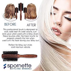 Spornette Classic German Porcupine Bundle with Deville 2.5 Inch Round Boar Bristle