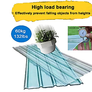 Anti-Uv Greenhouse Panels,Roof Panels 1/3/4/6/8/10 Pcs,Heat-Insulating Roofing Sheet for Greenhouse Canopy Carport Panel,Resistant, Versatile and Durable Clear Roof Sheet (35x91in,10 Pcs)
