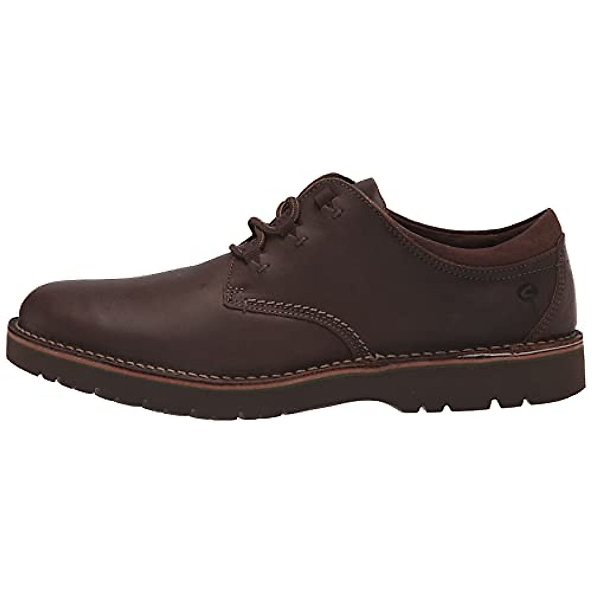 Clarks Men's Eastford Low Oxford, Dark Brown Leather, 10.5