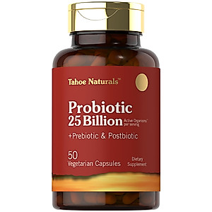 Carlyle Prebiotic, Probiotic & Postbiotic | 25 Billion CFU | 50 Powder Pills | Men and Women's Digestive Health | Vegetarian and Non-GMO Supplement