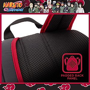 Concept One Naruto 13 Inch Sleeve Laptop Backpack, Padded Computer Bag for Commute or Travel, Akatsuki Itachi, One Size