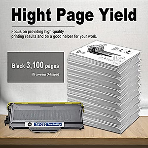 Feromyink Compatible TN360 TN-360 Toner Cartridge Replacement for Brother DCP-7030 7045N HL-2120 2140 2150 2150N MFC-7040 7340 7345DN 7345N 7440 7440N 7840W Printer (Black,3-Pack)