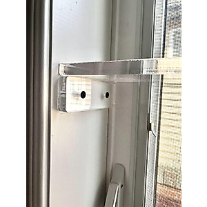 Elegant and Sophisticated Floating Window Shelf (29.5", Double Shelf) - Crystal Clear Recessed Durable Strong Acrylic Trinket, Plants and Succulents Indoor Collection Display Stand Trendy Modern