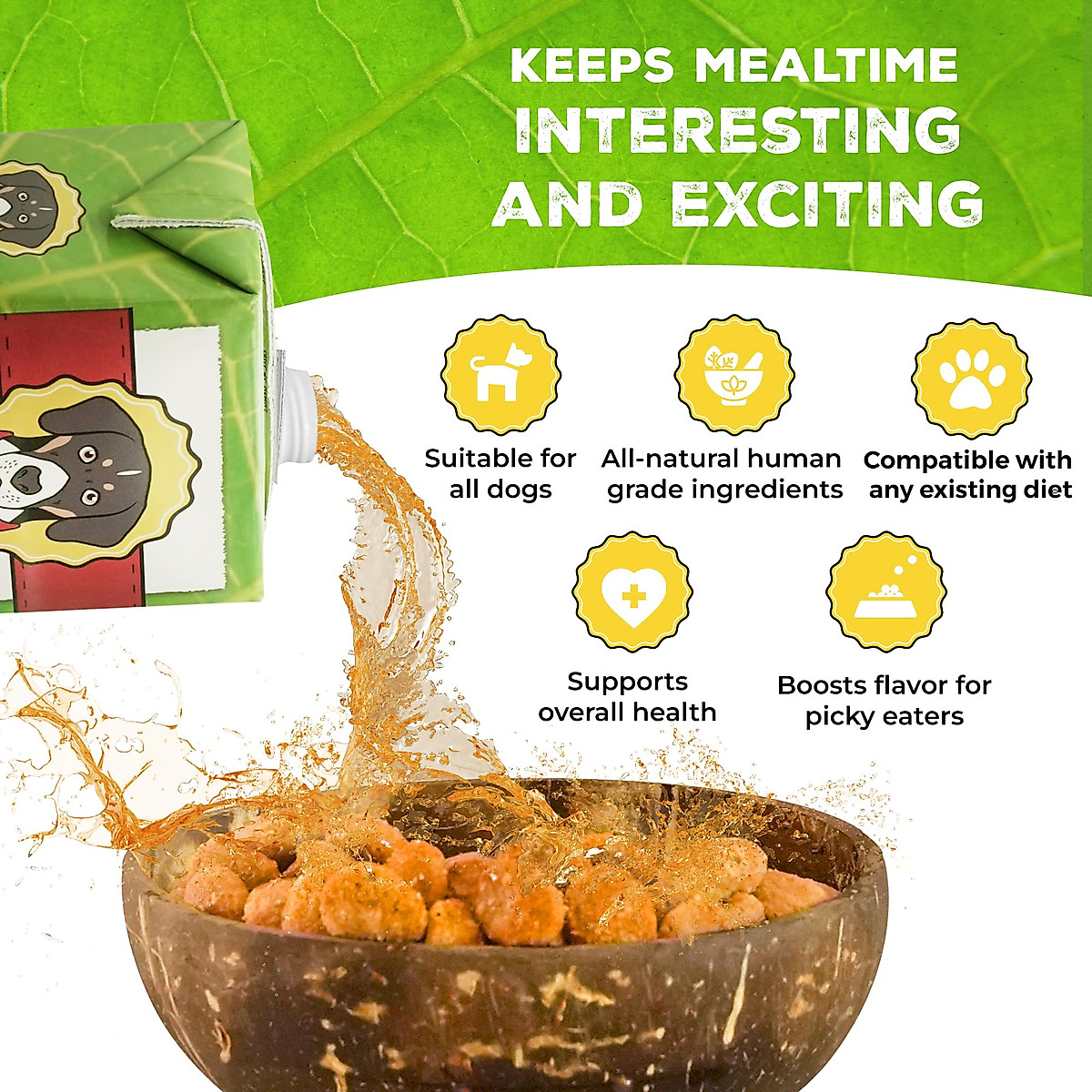 Brutus Vegetable Broth for Dogs 192 oz | All Natural | Made in USA |Omegas & Turmeric for Healthy Skin & Coat |Human Grade Ingredients |Hydrating Dog Food Topper, Gravy & Treat Salmon 6-Packs