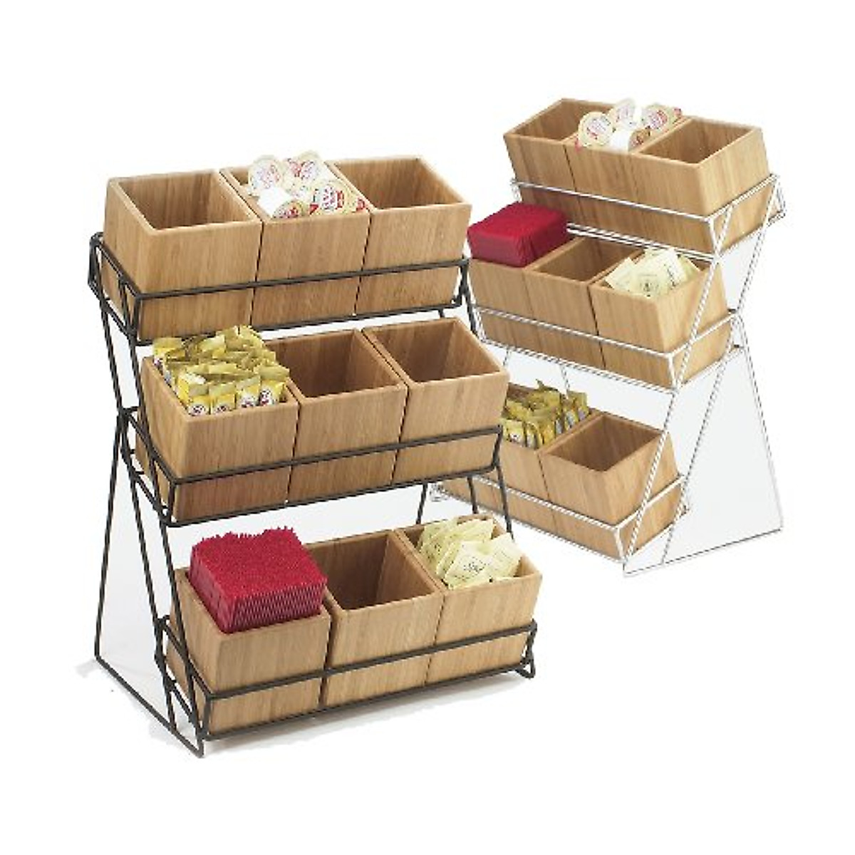 Cal-Mil 1817-13 Black Iron Bamboo Bin Display
