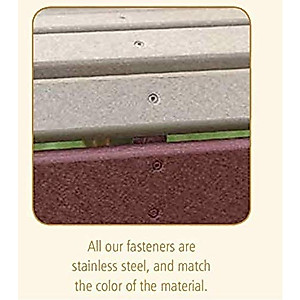 5FT-Cherrywood-Poly Lumber ROLL Back Porch Swing with Cupholder arms Heavy Duty Everlasting PolyTuf HDPE - Made in USA - Amish Crafted