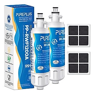 PUREPLUS 469690 LT700P Replacement for LG Kenmore Elite 9690, ADQ36006102, ADQ36006101, LFXS30766S, LFX28968ST, LFX31925ST, LFX31945ST, RWF1052, LT120F, Refrigerator Water and Air Filter Combo, 2Pack
