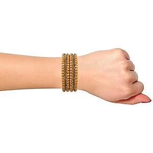 Efulgenz Indian Bangle Set Bollywood Style Rhinestone Crystal Bracelet Jewelry Set for Women