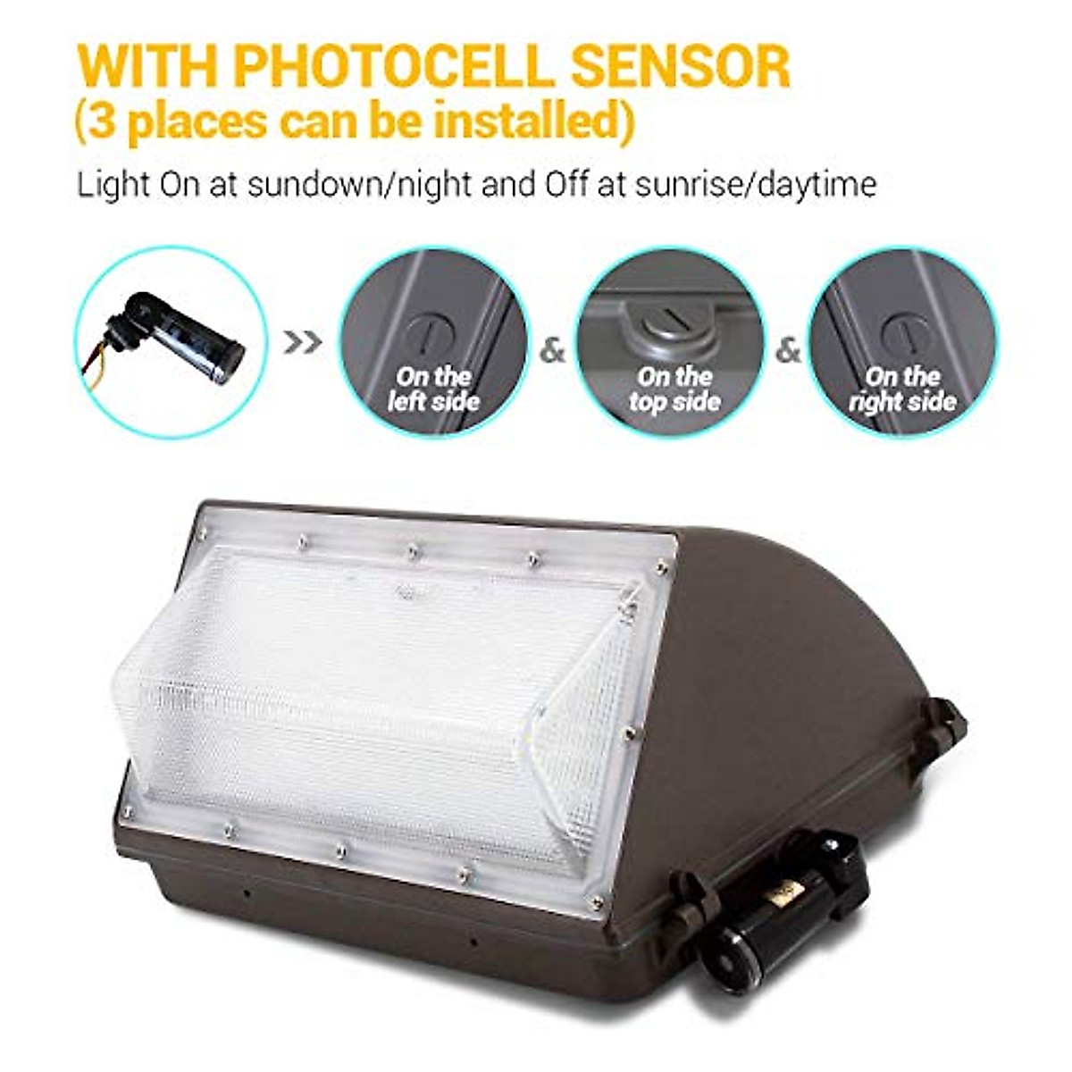 4Pack 100W LED Wall Pack Light, 12000LM Dusk to Dawn Light, Daylight 5000K with Photocell, IP65 Waterproof Outdoor Commercial LED Security Light, 600-800W HPS/MH Replacement, 120V (100w-4pk-new)