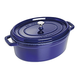Staub Cast Iron 7-qt Oval Cocotte - Dark Blue, Made in France
