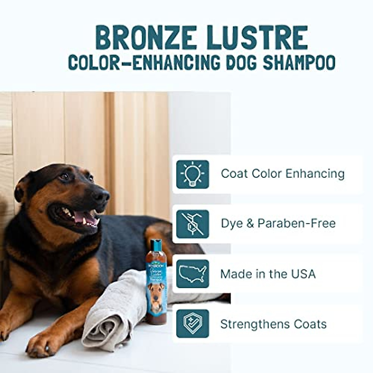 Bio-Groom Bronze Lustre Enhancer Pet Shampoo, 1-Gallon