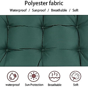 SciAza Adirondack Chair Cushion Comfortable and High Elastic Lounge Chair Cushion Waterproof UV Resistant and Soft High Back Chair Cushion for Garden and Terrace Chairs (Dark Grey,47.2 * 19.6in)